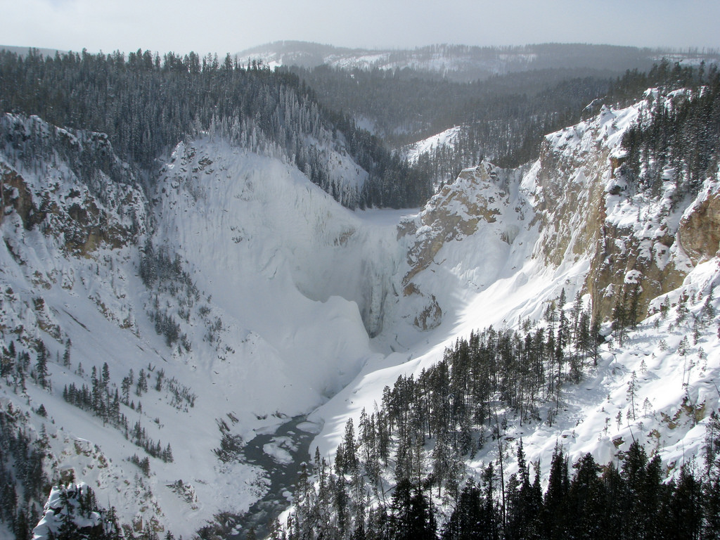 Lower Falls of the Yellowstone - Hike near Canyon Village, Yellowstone ...