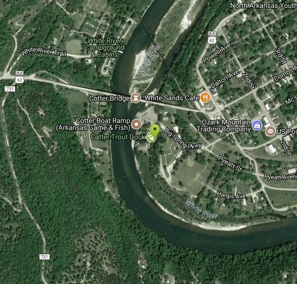 Big Spring Park - Swim near Cotter, Arkansas - Free Arenas